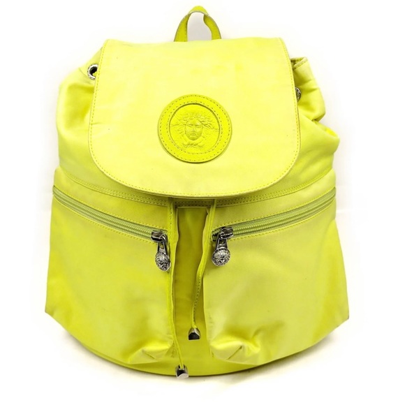 Versace | Bags | Gianni Versace Signature Nylon Backpack Euc | Poshmark